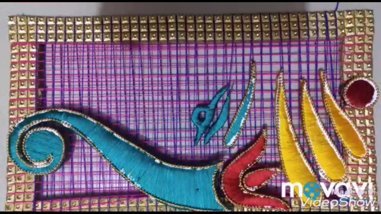 Easy craft....silk thread ganpati - YouTube