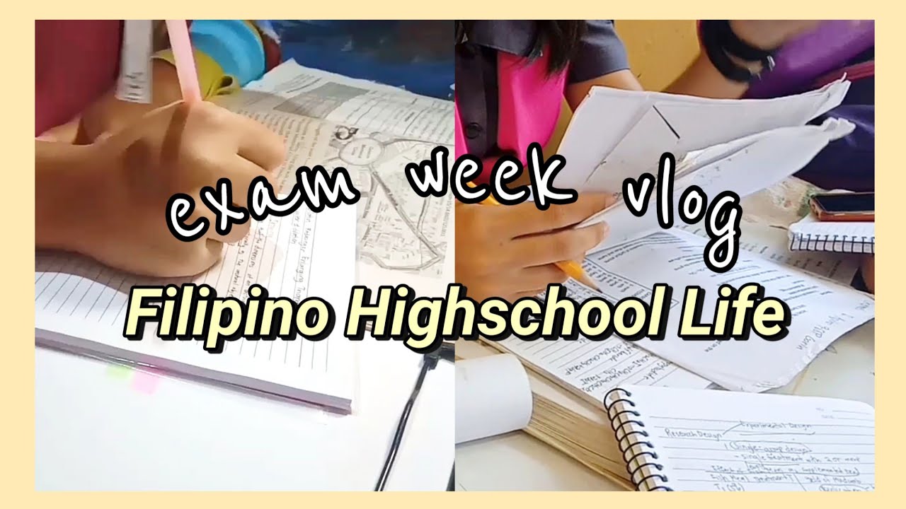 A FILIPINO HIGHSCHOOL EXAM WEEK VLOG #2 | study sage - YouTube