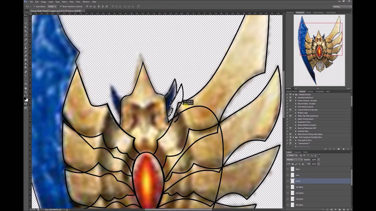 Shugo Magala Charge Blade Blueprint - Part 2 (Shield) - YouTube