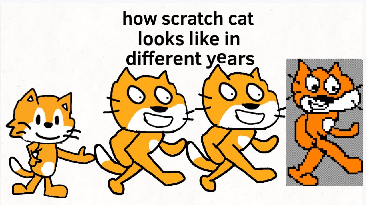 how scratch cat looks like in different years - YouTube