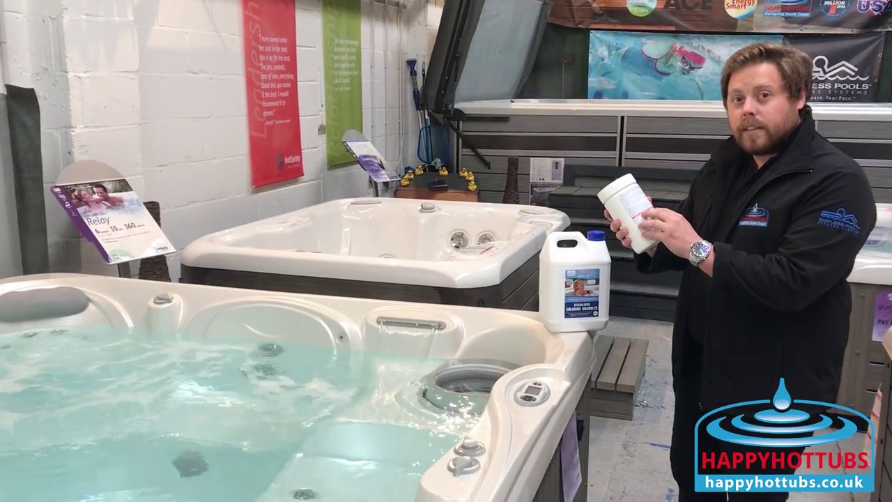 Happy Hot Tubs Chlorine Granules How To Sanitize Your Spa - YouTube