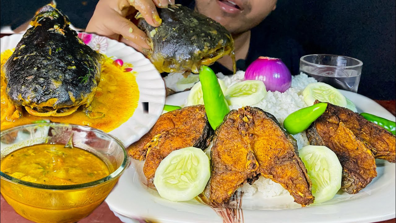 NGAHEI THONGBA 🐟🐟🐟|| HEAD,FRY,CURRY WITH SALAD MUKBANG🔥🔥🔥 - YouTube