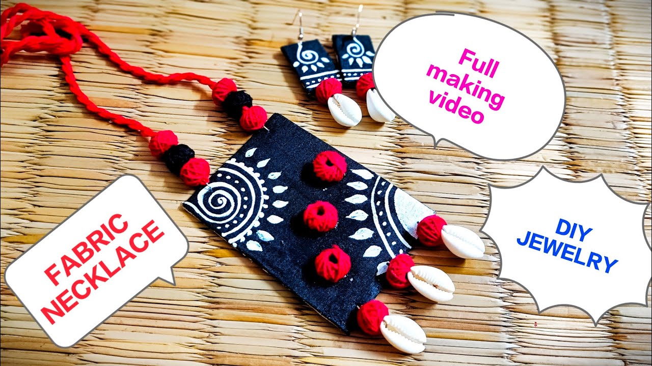 HANDMADE FABRIC JEWELLERY TUTORIAL VIDEO | How to make febric jewellery ...