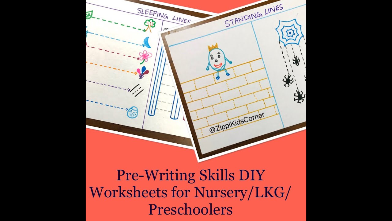 Explained - DIY Pre-Writing Skills worksheets for Nursery/LKG ...