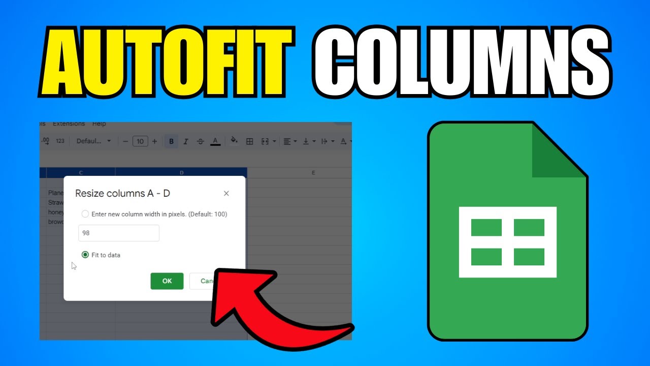 How To Auto Fit Columns In Google Sheets (Step By Step Guide) - YouTube