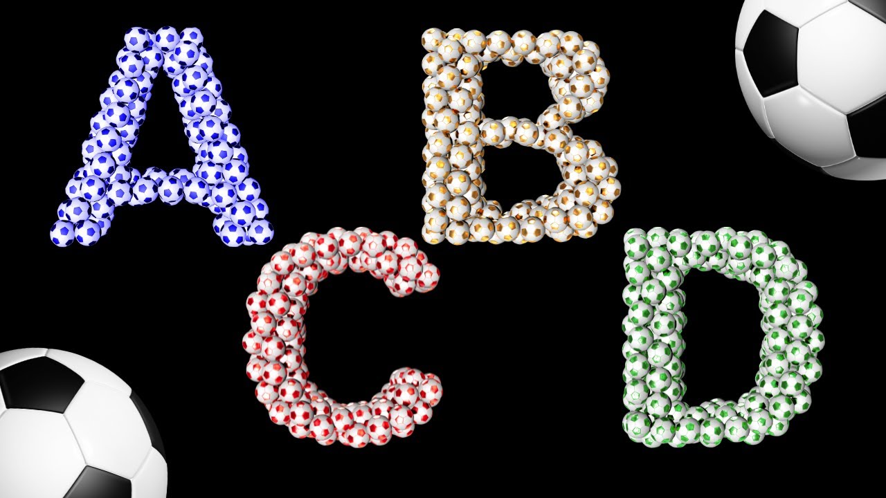 Fun Coloured Soccer Balls ABC Alphabet Song | Learn Letters for Kids ...