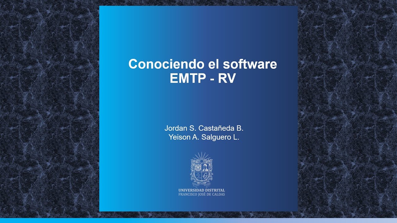 2. Conociendo el software EMTP - RV. - YouTube