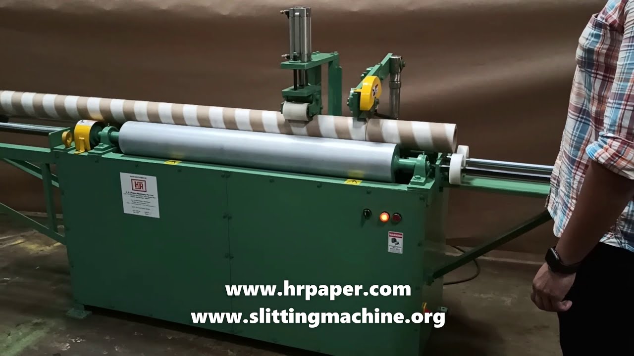 Paper Core Cutting Machine - YouTube