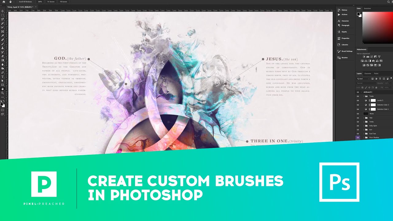 How To Create Custom Photoshop Brushes - YouTube