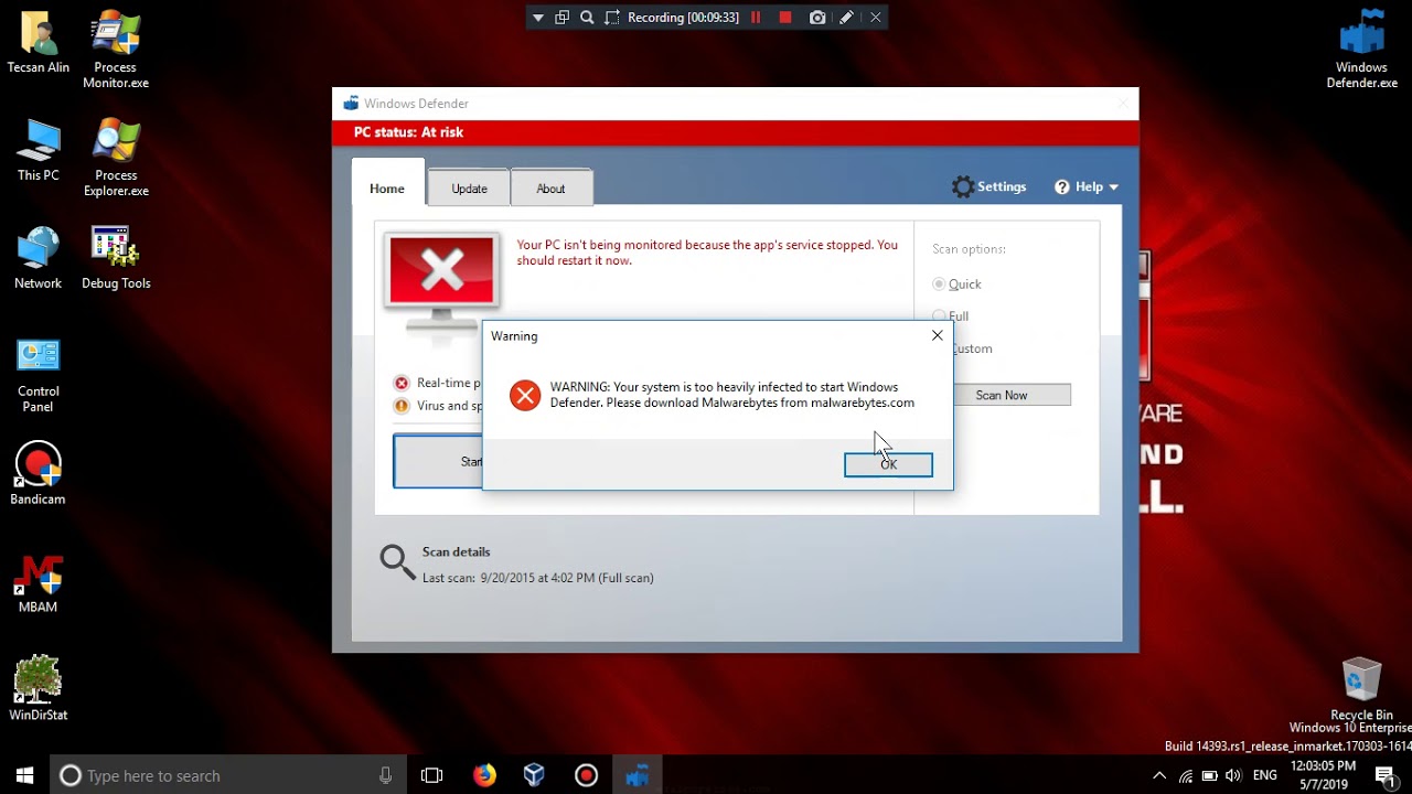 Fake Windows Defender Trojan (Rogue) - YouTube