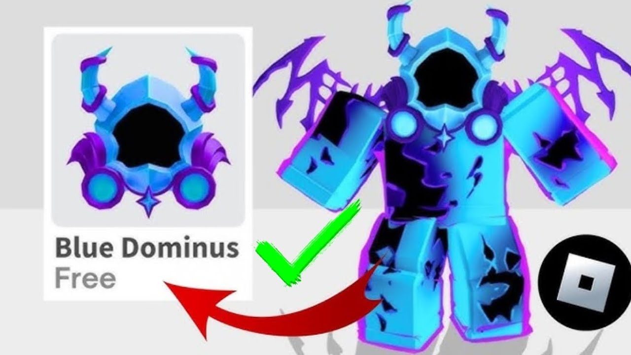 วิธีรับ Blue Dominus ฟรี! ชุด Blue Dominus ฟรี 2025 ใน Roblox ltems วาง ...