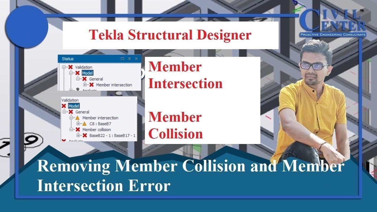 How to remove the error of Member Intersection in Tekla? Easiest Method ...
