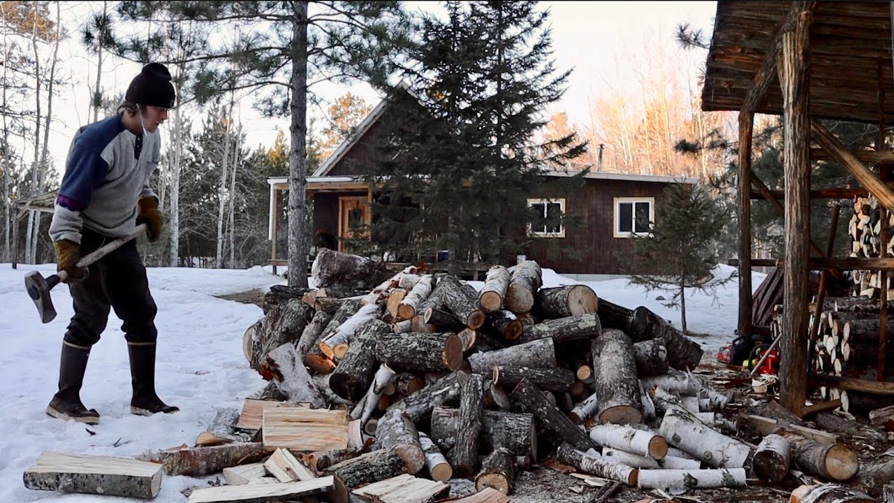 A Winter Day On A Self Built Northern Minnesota Homestead: Filling The ...