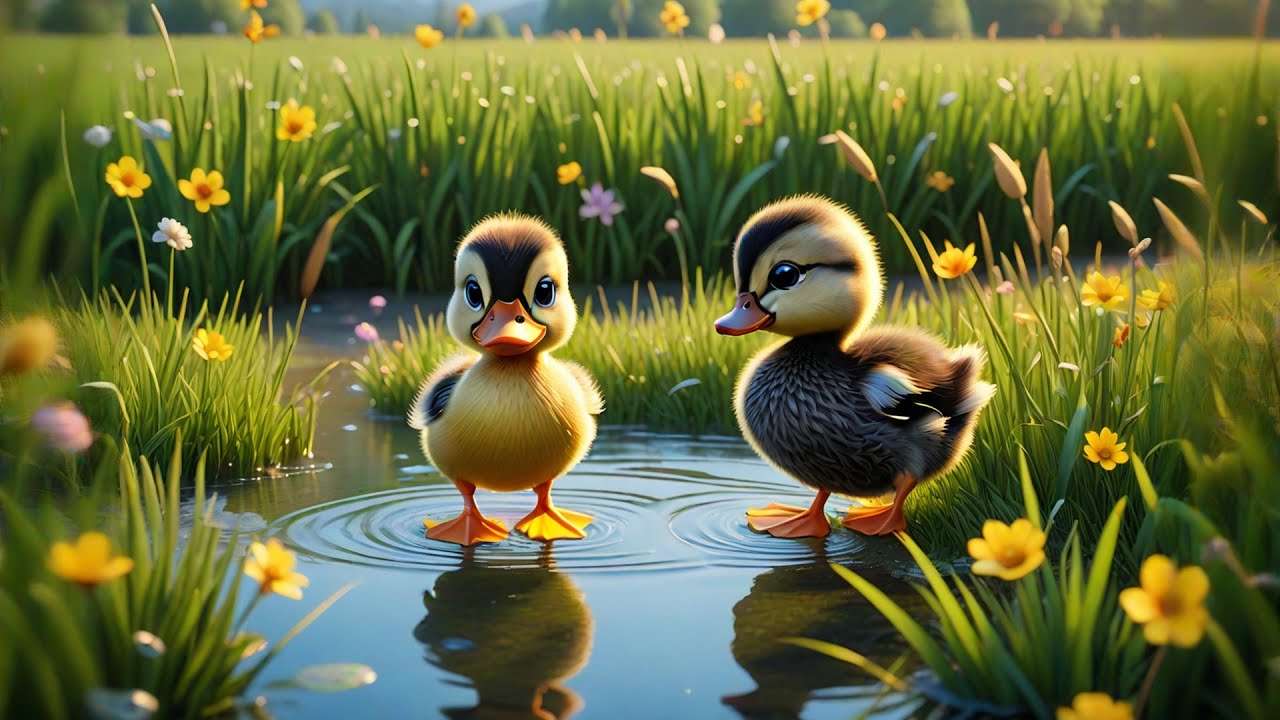 Three Baby Ducks Go Quack-Quack-Quack | Animal Songs for Kids | Nursery ...