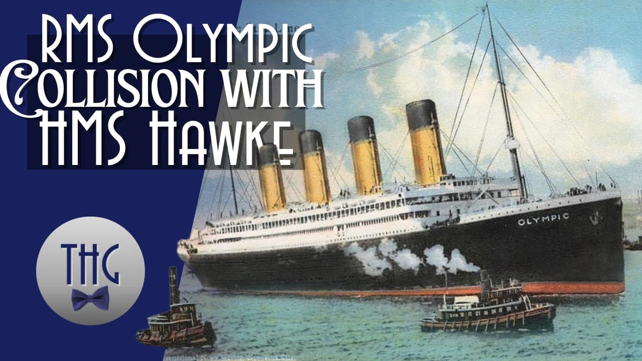 Collision: RMS Olympic and HMS Hawke - YouTube