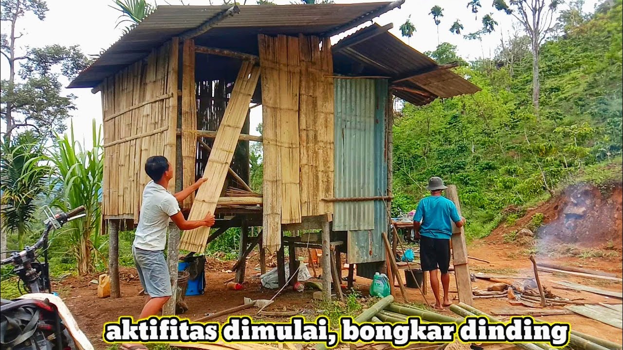 Tahap Kedua, Bongkar Dinding Pondok, Upgrade Pondok Tempat Usaha - YouTube