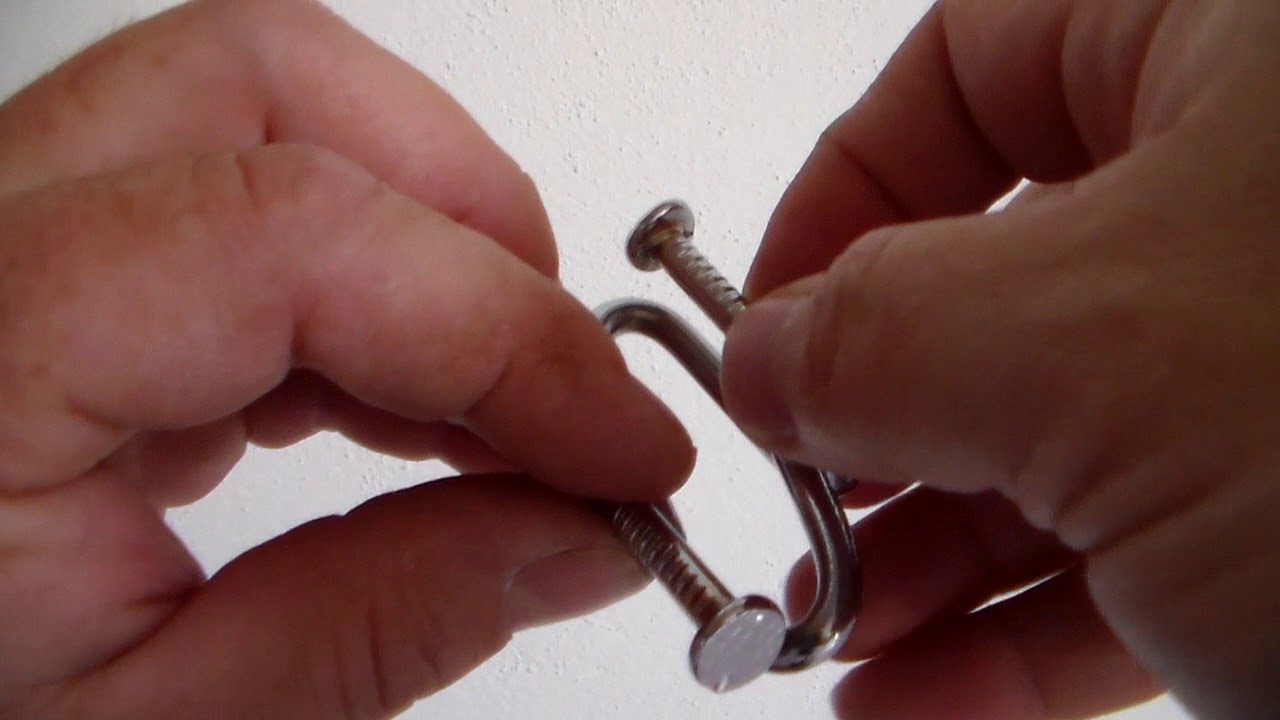 Solución para juguete rompecabezas de clavos doblados - YouTube