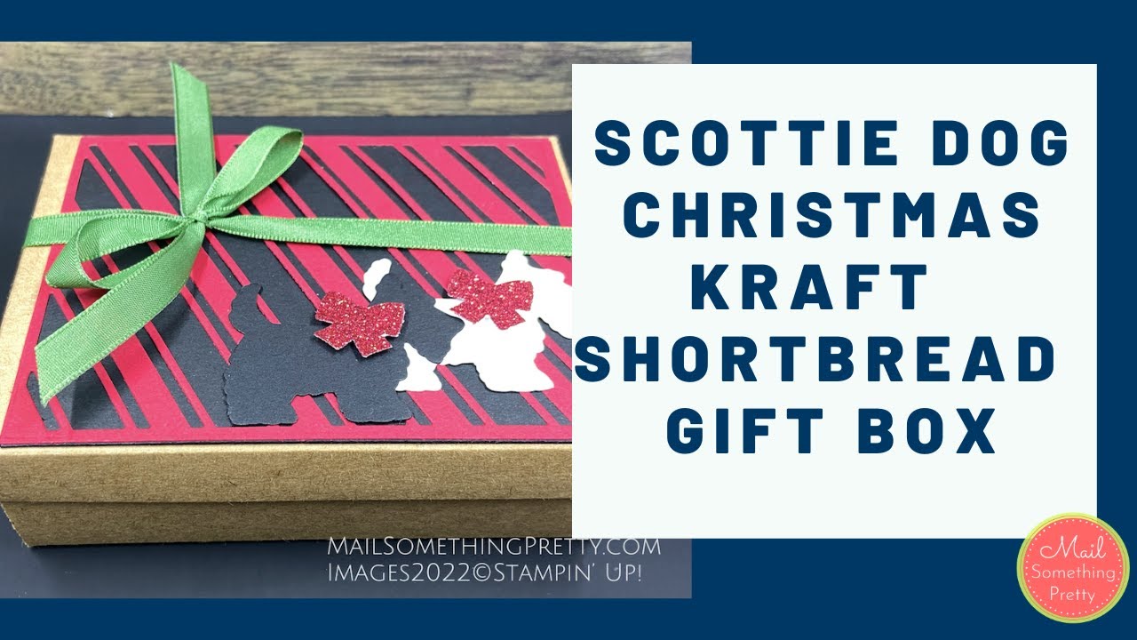 Christmas Scottie Dog Kraft Shortbread Gift Box - YouTube