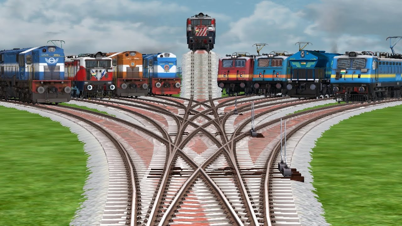 HIGH GRAPHICS TRAIN JUMPING FORM 10 FEET CUVERD RAILRAOD TRACKS | Lego ...