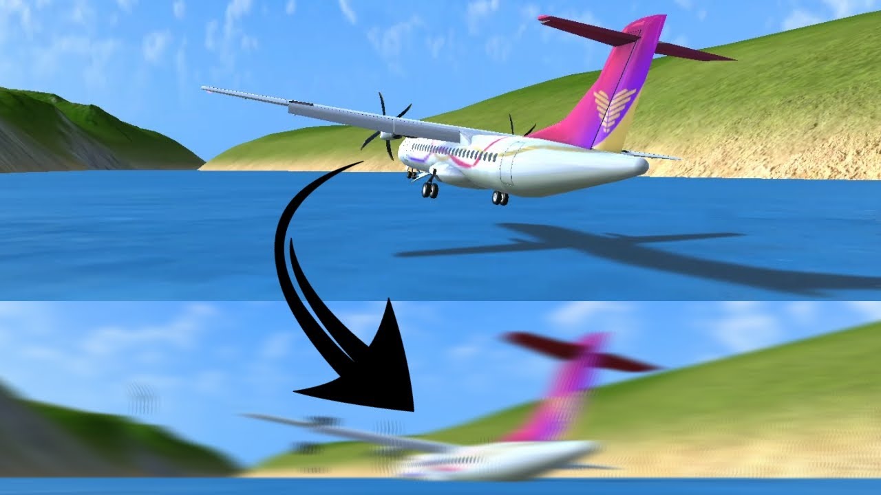 Landing in water with GEAR DOWN?! in Turboprop Flight Simulator - YouTube