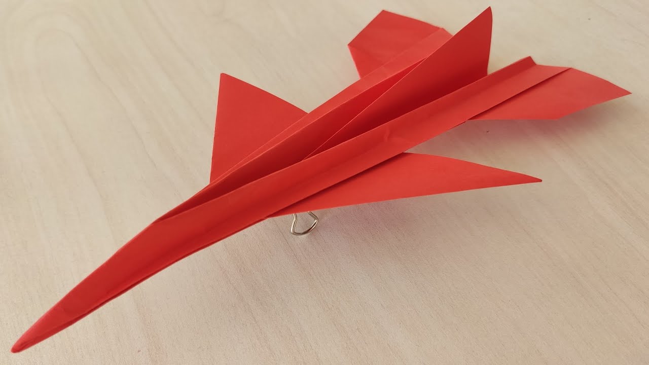 How to Fold an Origami F-16 Plane:F16 Jet Fighter Paper Plane - YouTube