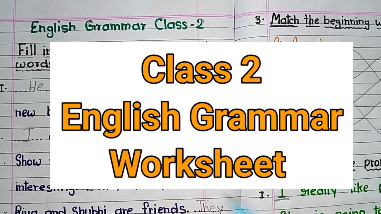 Class 2 English grammar worksheet || English grammar worksheet for ...