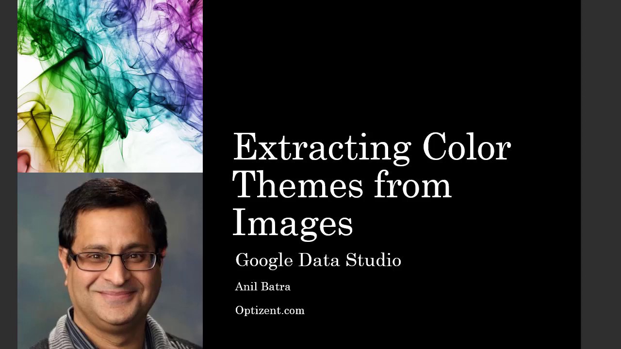 Extracting color themes from images in Google Data Studio - YouTube
