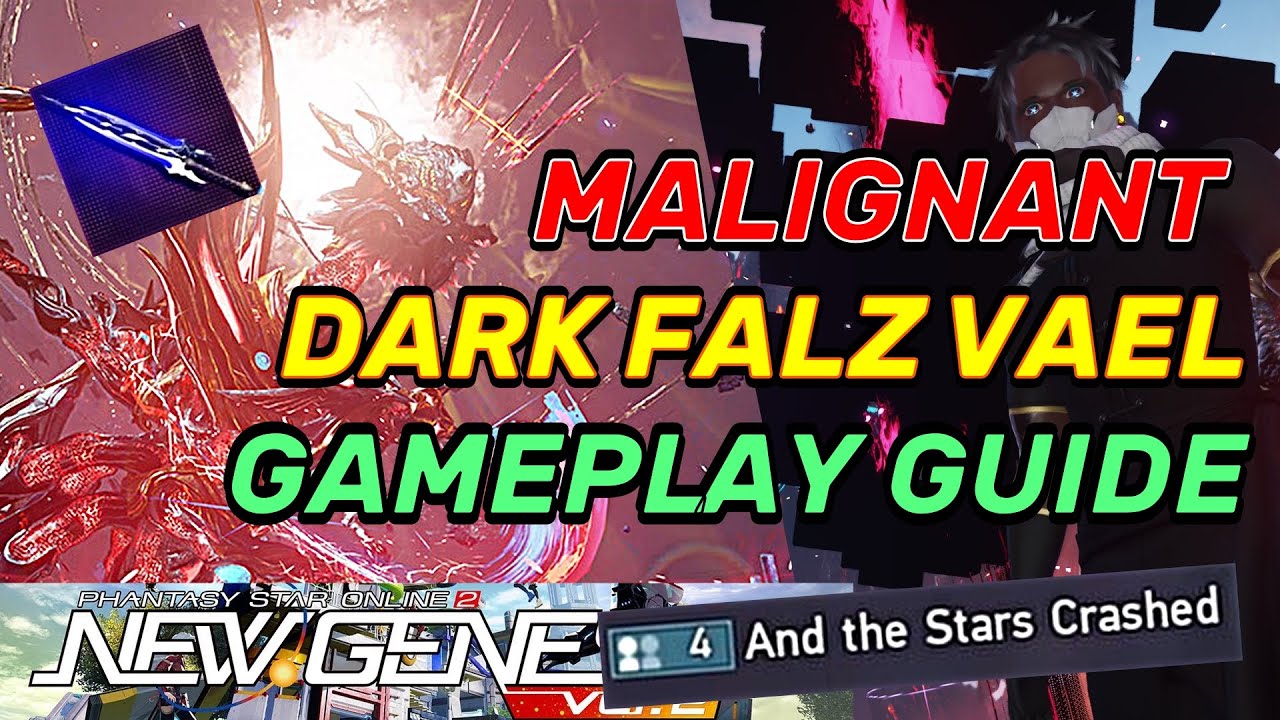 MALIGNANT DARK FALZ VAEL Gameplay Guide: And The Stars Crashed - PSO2 ...