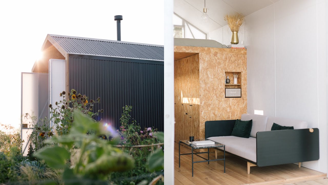 #24 Our 24sqm/258sqf OFF GRID Tiny House [DIY Kitchen Cabinets] - YouTube