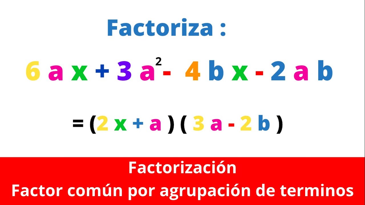 Factorizar: Factor común por agrupación de términos - YouTube