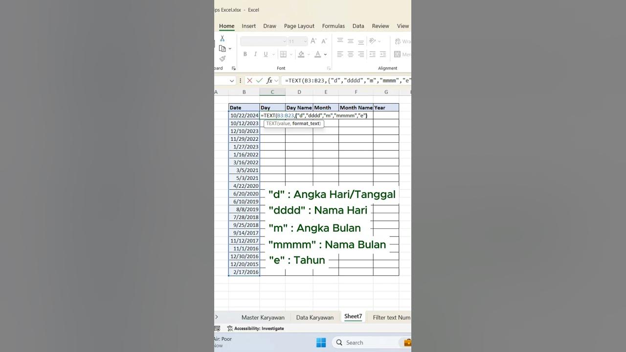 #excel #exceltips #exceltricks #spreadsheets #workhacks #folkative #dagelan #belajarexcel # ...
