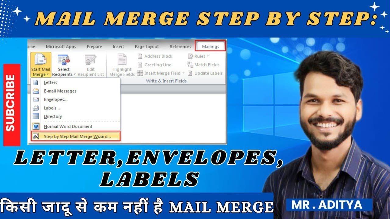 Mail Merge का जादू 😱 | Mail Merge in ms word step by step | Mail Merge ...