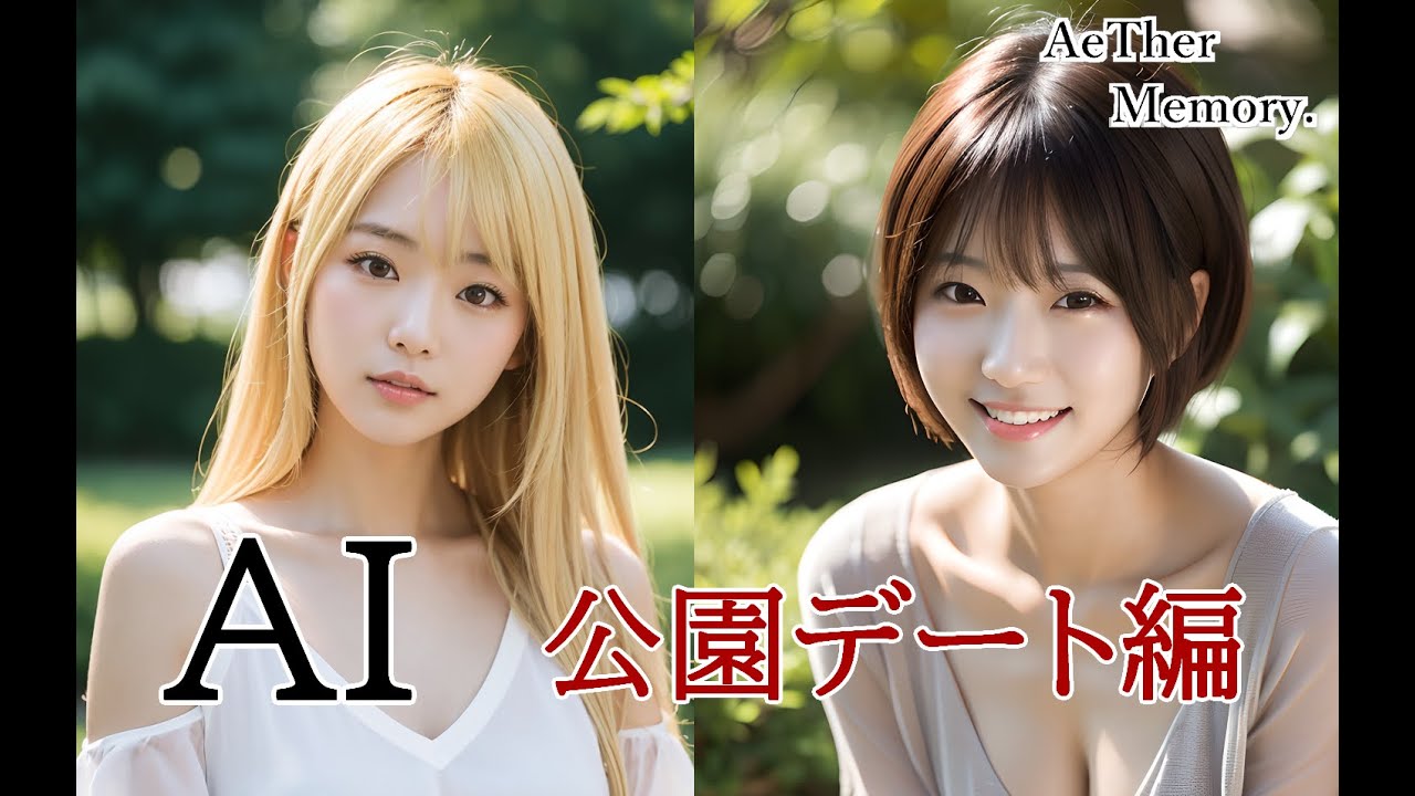 [AI photo book] 公園デート15 [park date] - YouTube