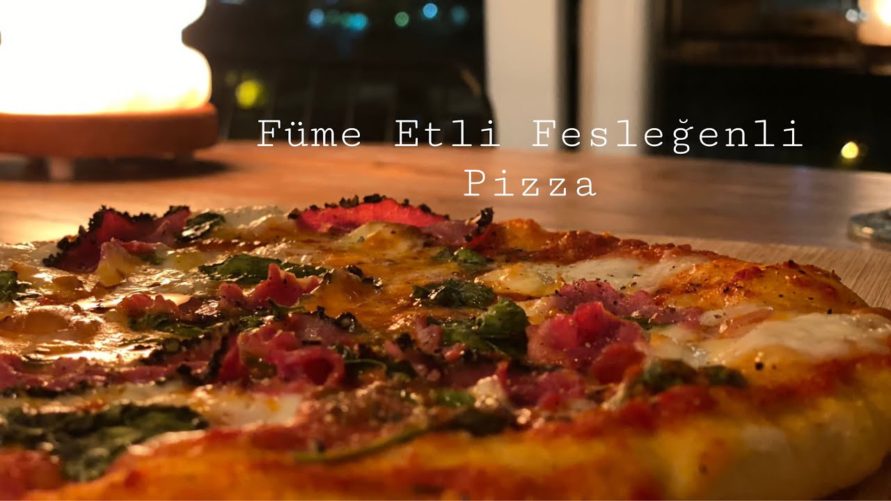 Füme Etli Fesleğenli Pizza Tarifi l Dr.Vanilya l Yemek Tarifleri - YouTube