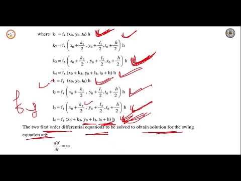 Numerical Solution of Swing Equation by Runge Kutta Method #powersystemanalysis - YouTube