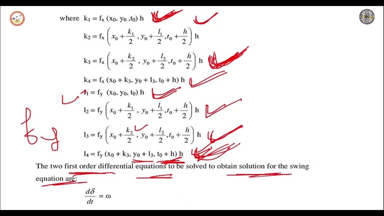 Numerical Solution of Swing Equation by Runge Kutta Method #powersystemanalysis - YouTube