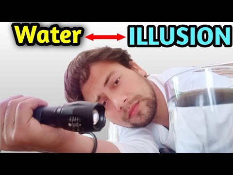 Amazing torch light water experiment|| 100% light refraction experiment ...