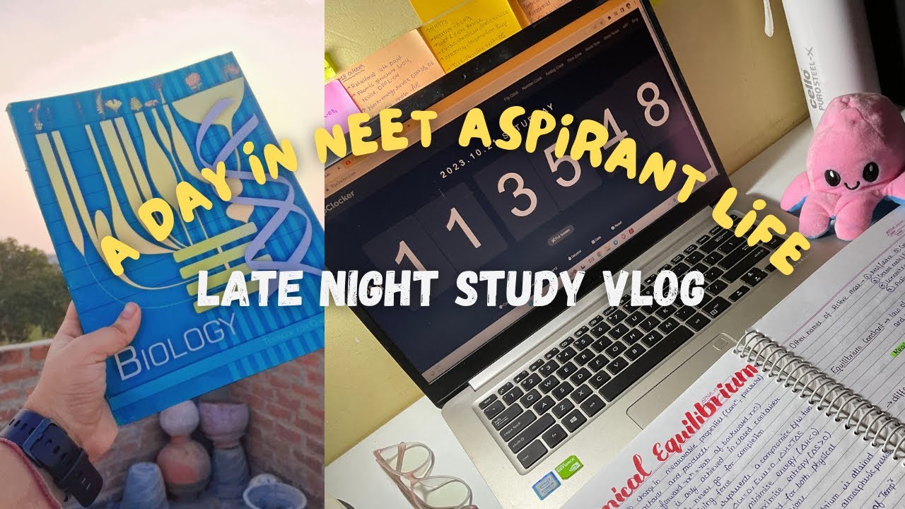 A day In the life of neet aspirant 🫶|| Late night study vlog 🙆‍♀️ ...