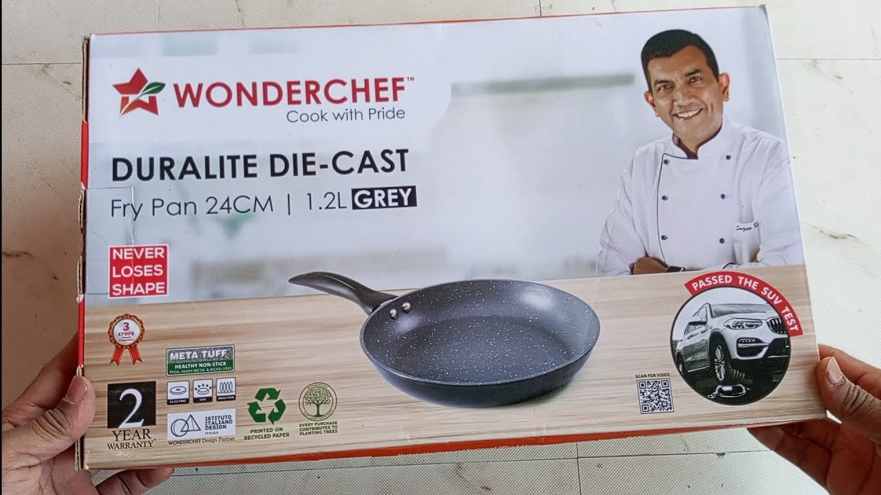 Wonderchef Duralite die cast fry pan 24cm unboxing buy from amazon ...