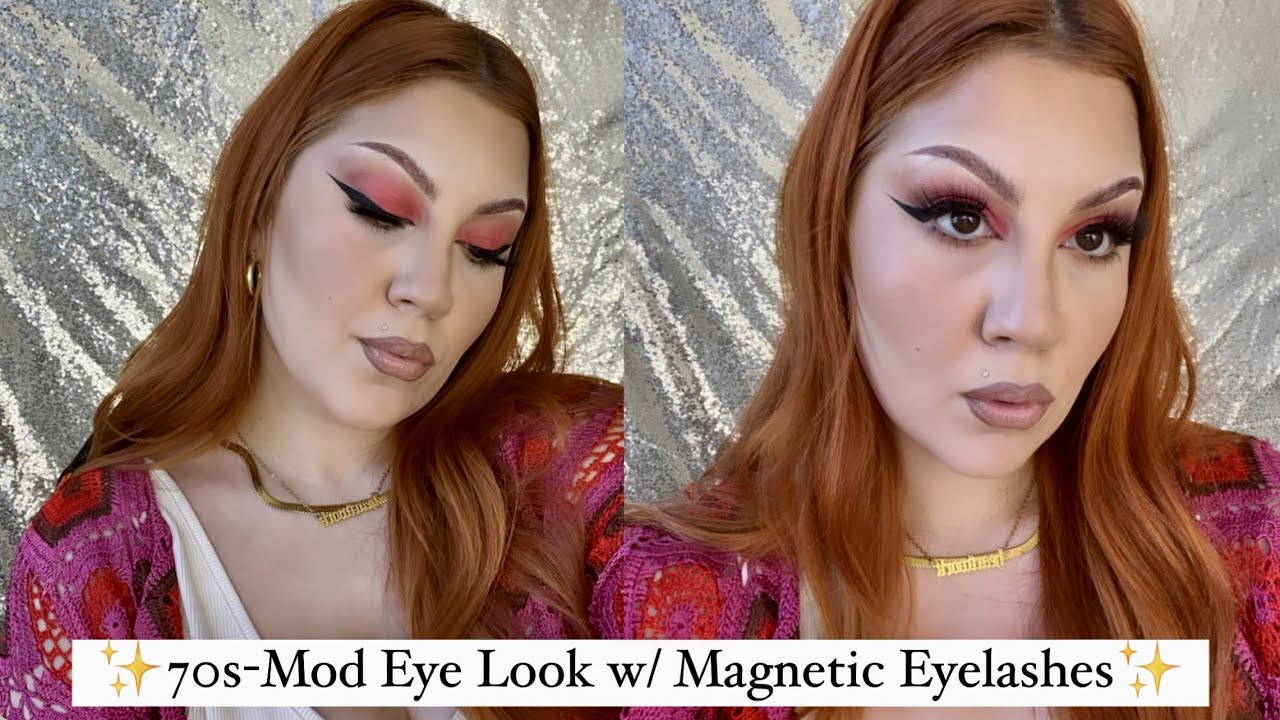 70s Mod Eye Makeup Look | How to Apply Magnetic Eyelashes | Heartwork ...