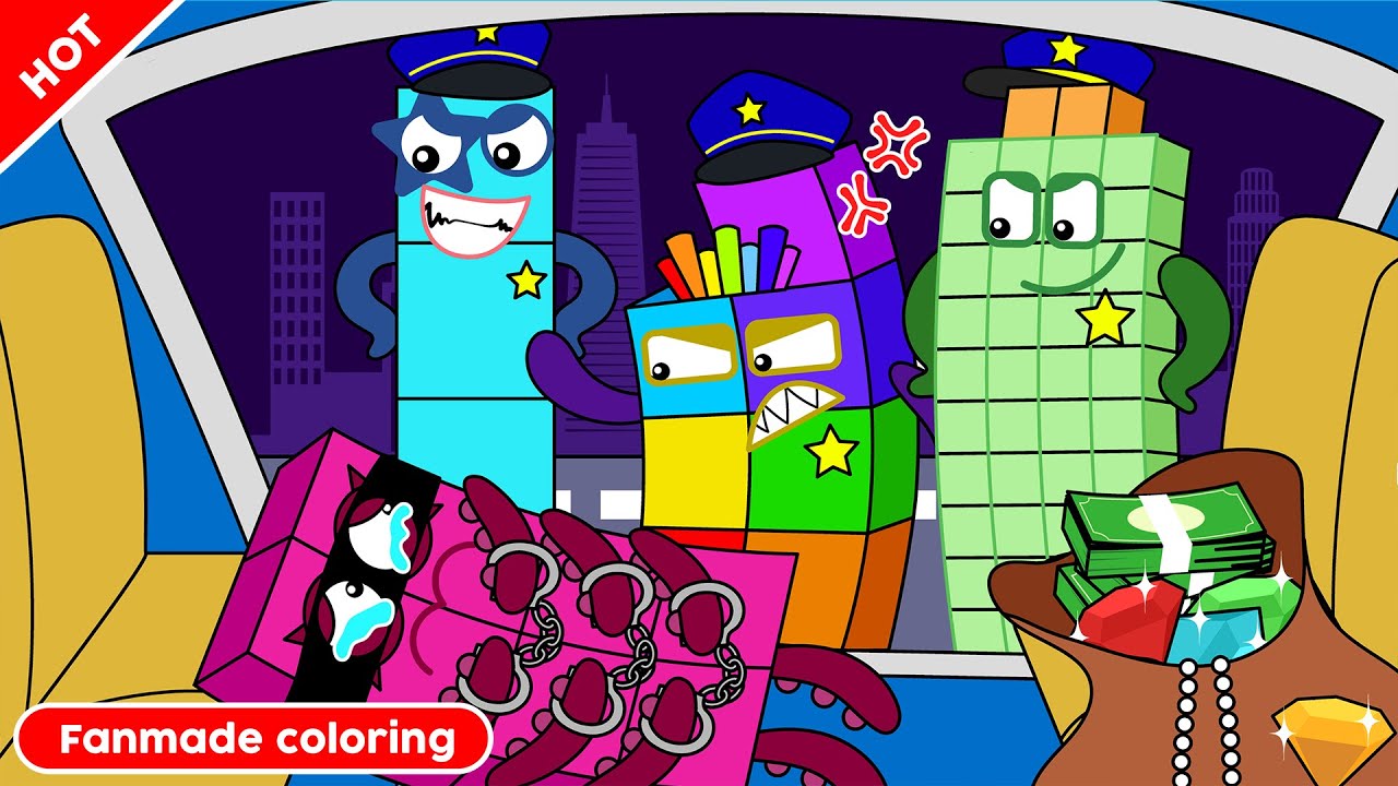 Poor thief! Numberblocks Fanmade Coloring Story - YouTube