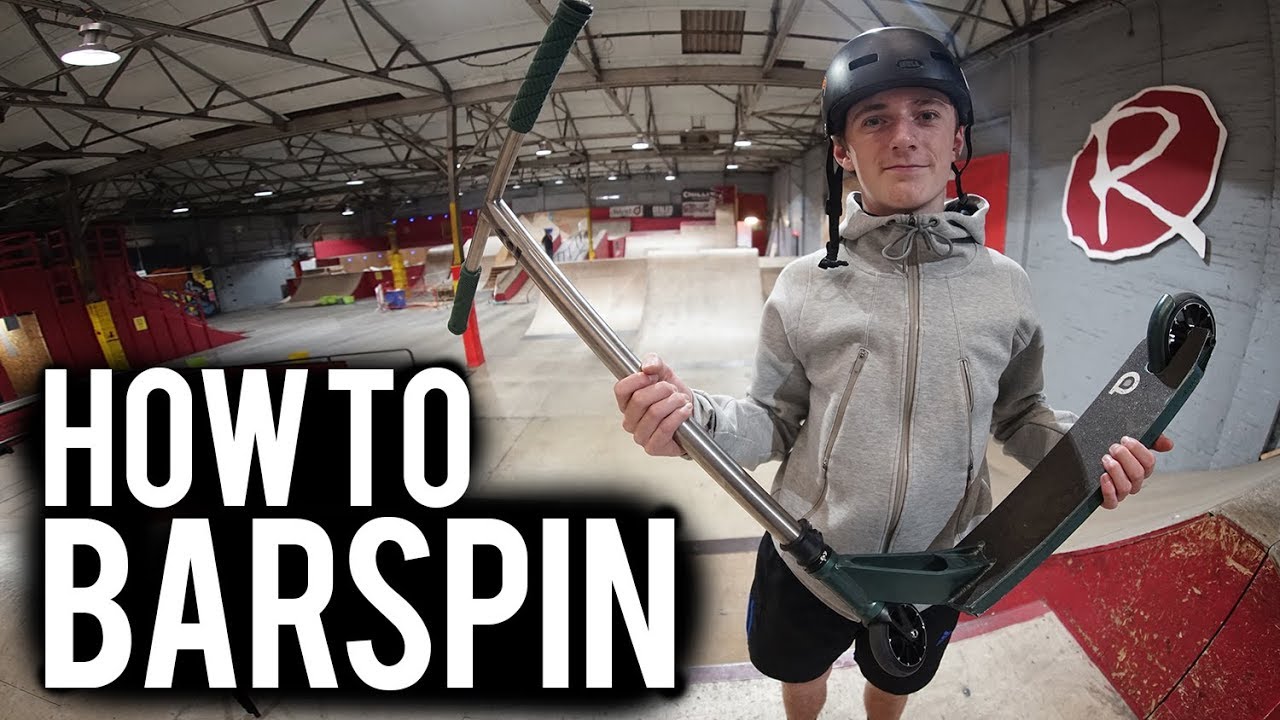 How to Barspin a Scooter with Scooter Pro Jamie Hull - YouTube