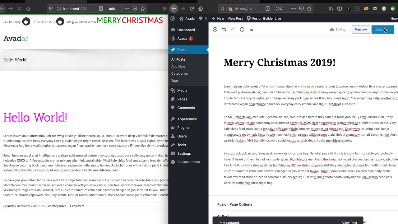 Trigger Browsersync WordPress Demo - YouTube