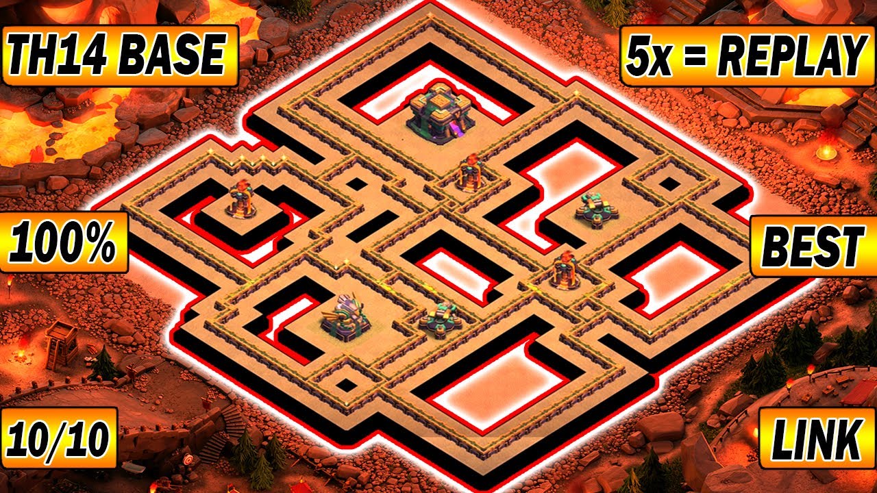 Only 1 Star Th14 WAR Base + * PROOF * With Link👌Unbeatable Th14 Base ...