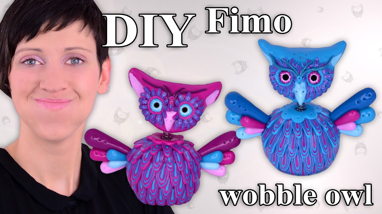 FIMO Eule: Polymer Clay Bobblehead Owl - Tutorial [HD/DE] (EN-Sub ...