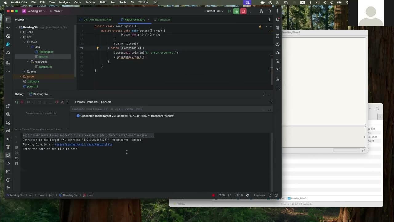 Using IntelliJ and BlueJ to read a text file - YouTube
