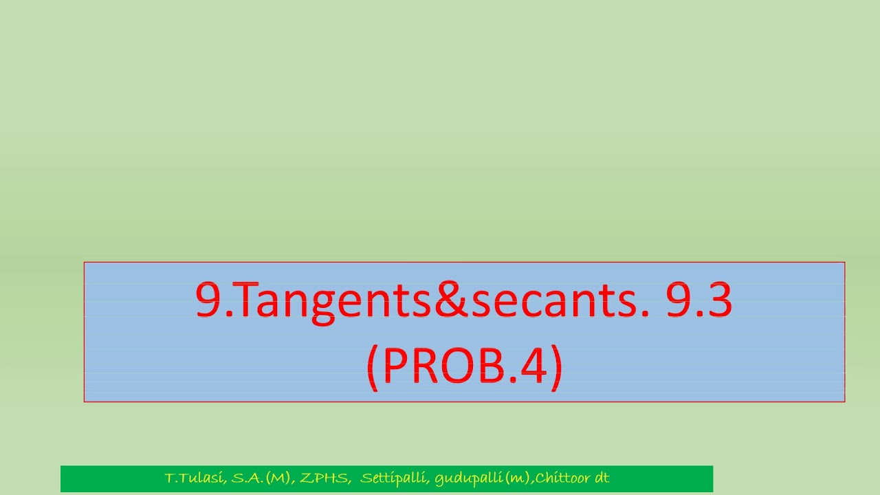 Prob.4 (9.3 excr) xth class - YouTube