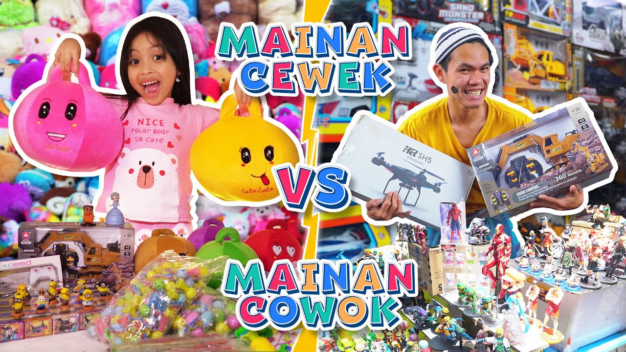 MAINAN CEWEK VS MAINAN COWOK 😱 DRAMA PARODI LEIKA VS TOMPEL BORONG ...