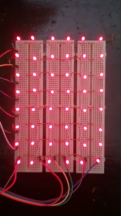 8x6 LED matrix breadboard - YouTube