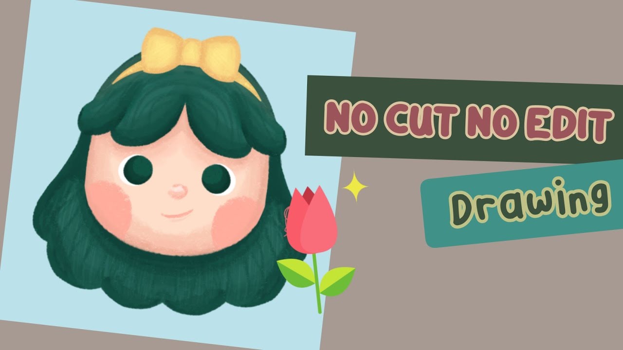 NO CUT NO EDIT DRAWING!! HOW I DRAW A CUTE ILLUSTRATION - YouTube